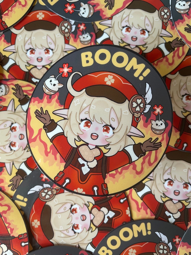 Boom Klee Genshin Sticker / Vinyl Sticker - Etsy
