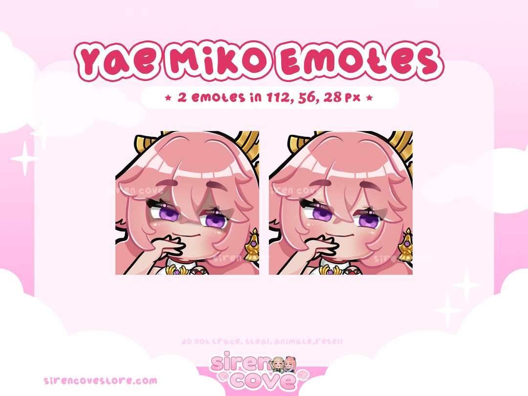 Yae Miko Smug Genshin Impact Emotes for Twitch Discord and - Etsy Australia