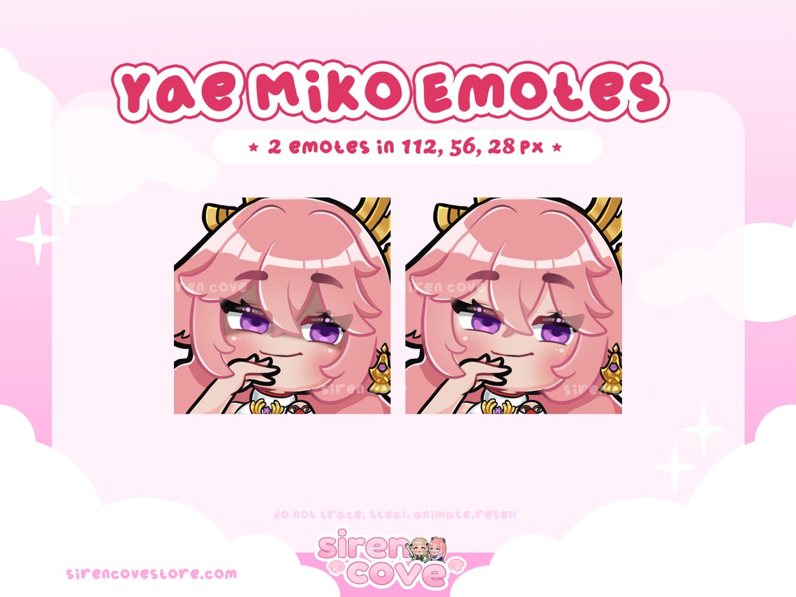 Yae Miko Smug Genshin Impact Emotes for Twitch Discord and - Etsy Australia