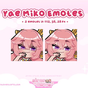 Yae Miko Smug Genshin Impact Emotes for Twitch Discord and - Etsy Australia