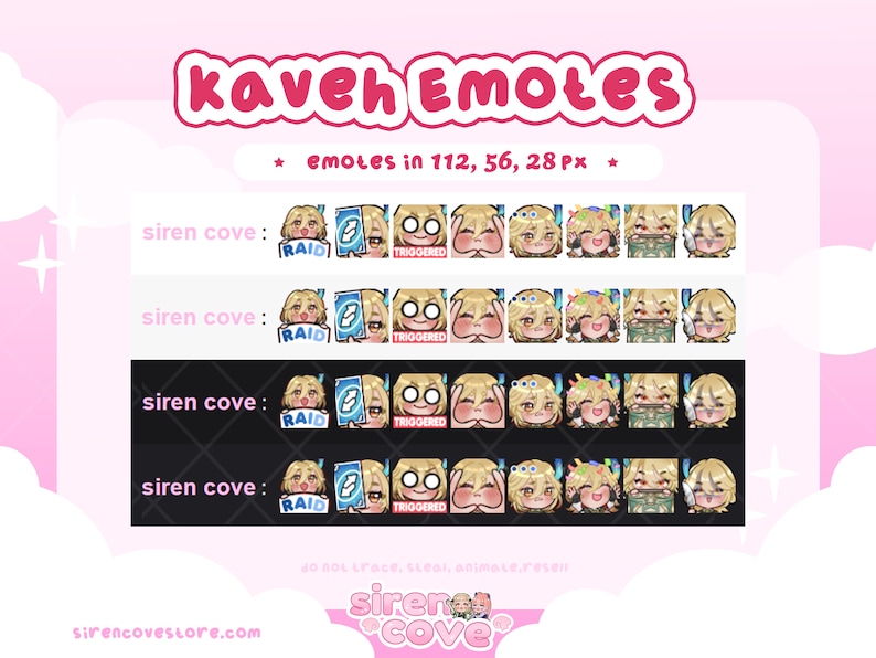 Kaveh Big Emote Pack Genshin Impact for Twitch Discord and - Etsy