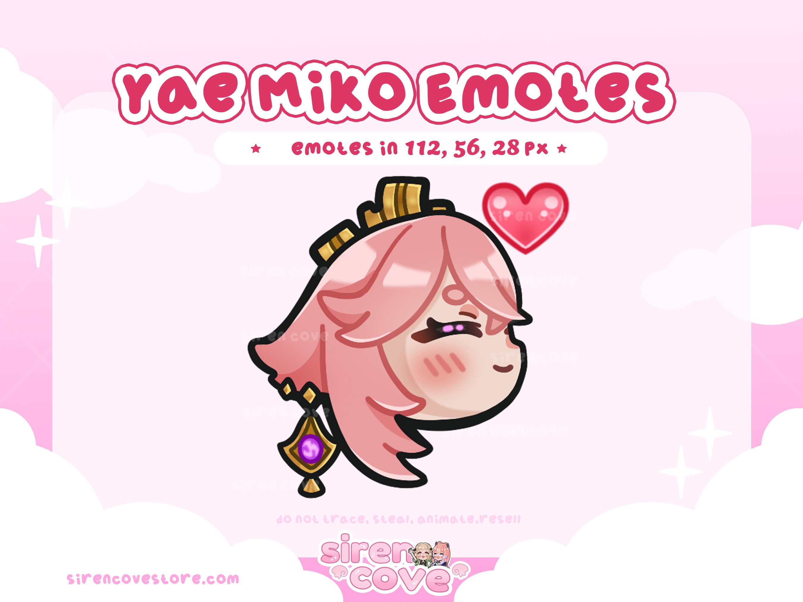 Genshin Impact Yae Miko Heart Emotes for Twitch Discord and - Etsy Canada