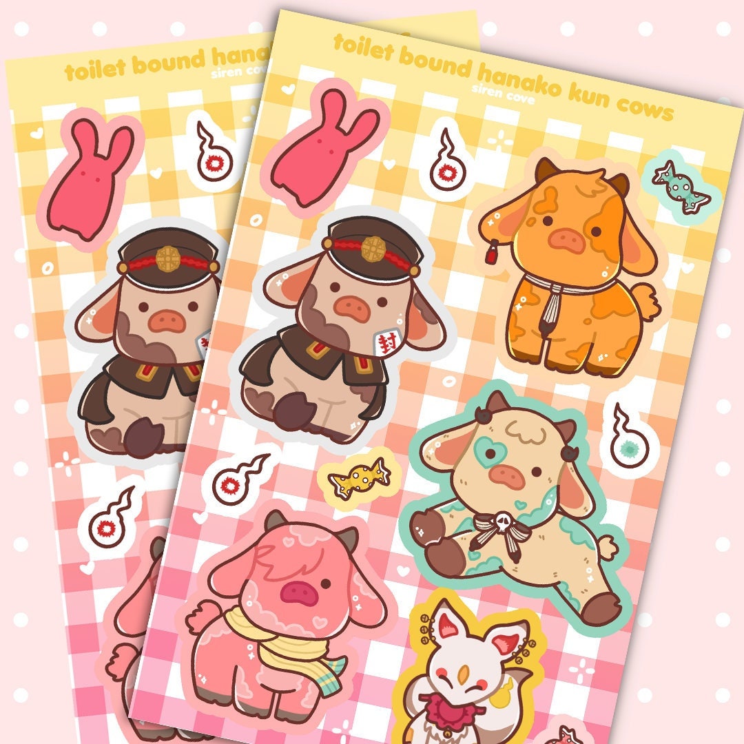 TBHK Cows Sticker Sheet / Anime Stickers, Cute Stickers - Etsy