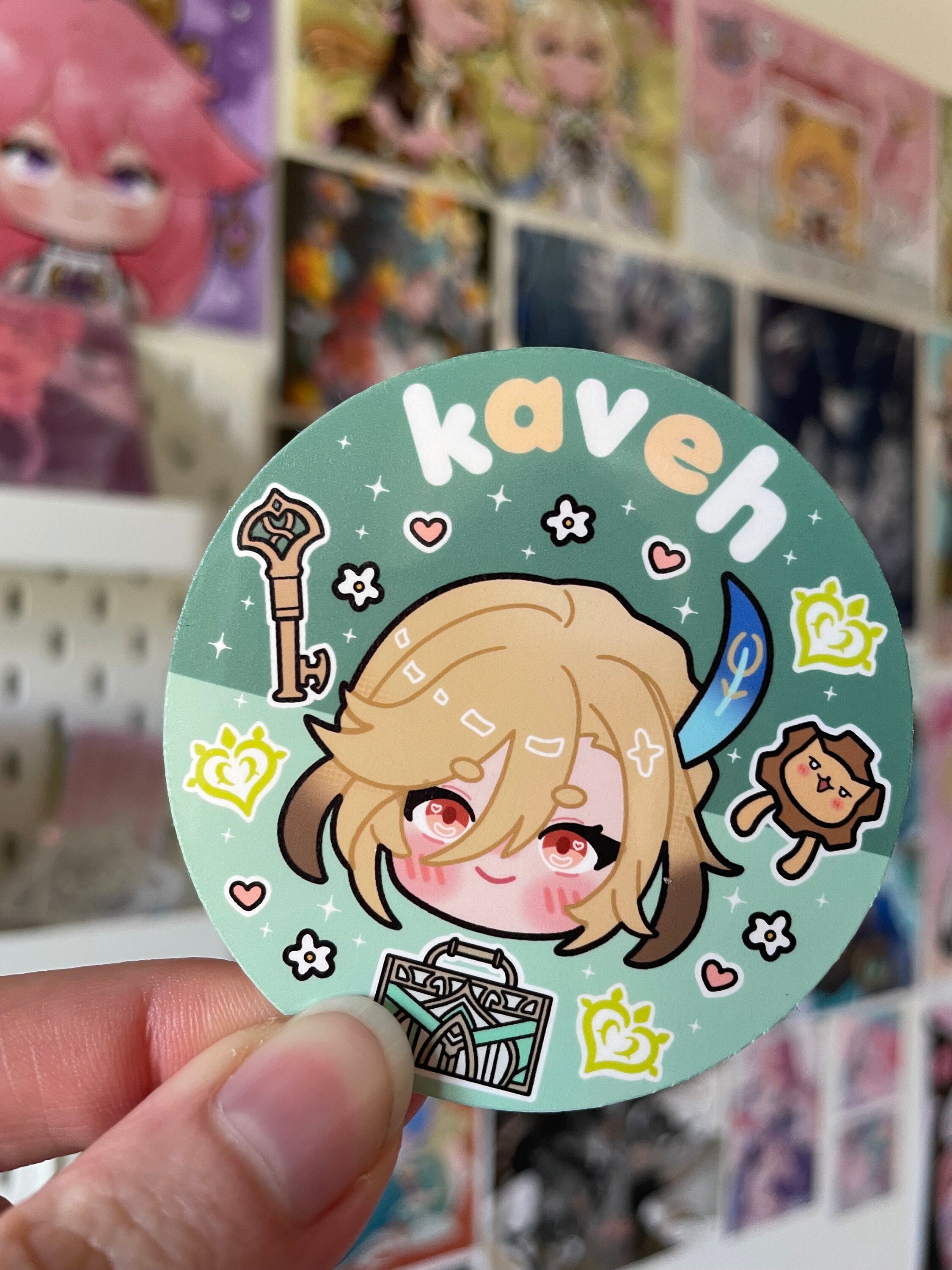 Kaveh Genshin Round Sticker / Vinyl Sticker - Etsy