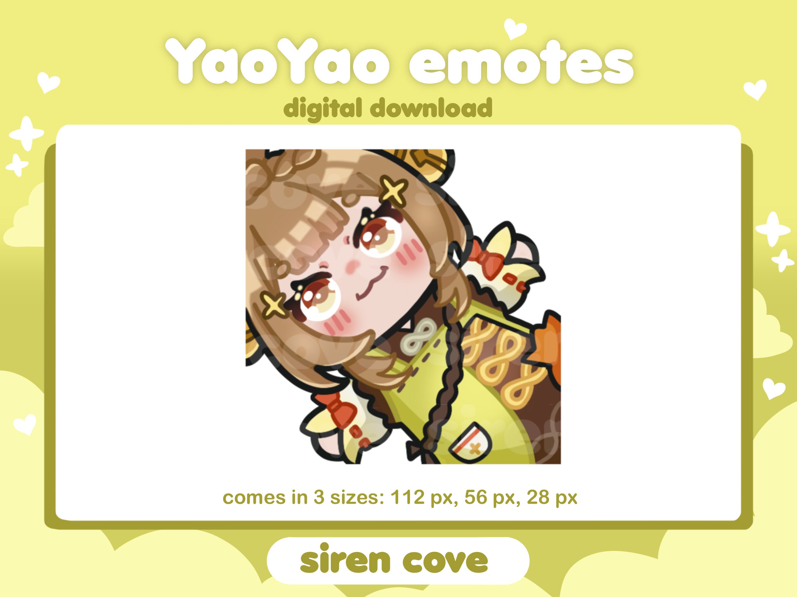 Genshin Impact Yaoyao Emotes for Twitch Discord and Youtube / - Etsy UK
