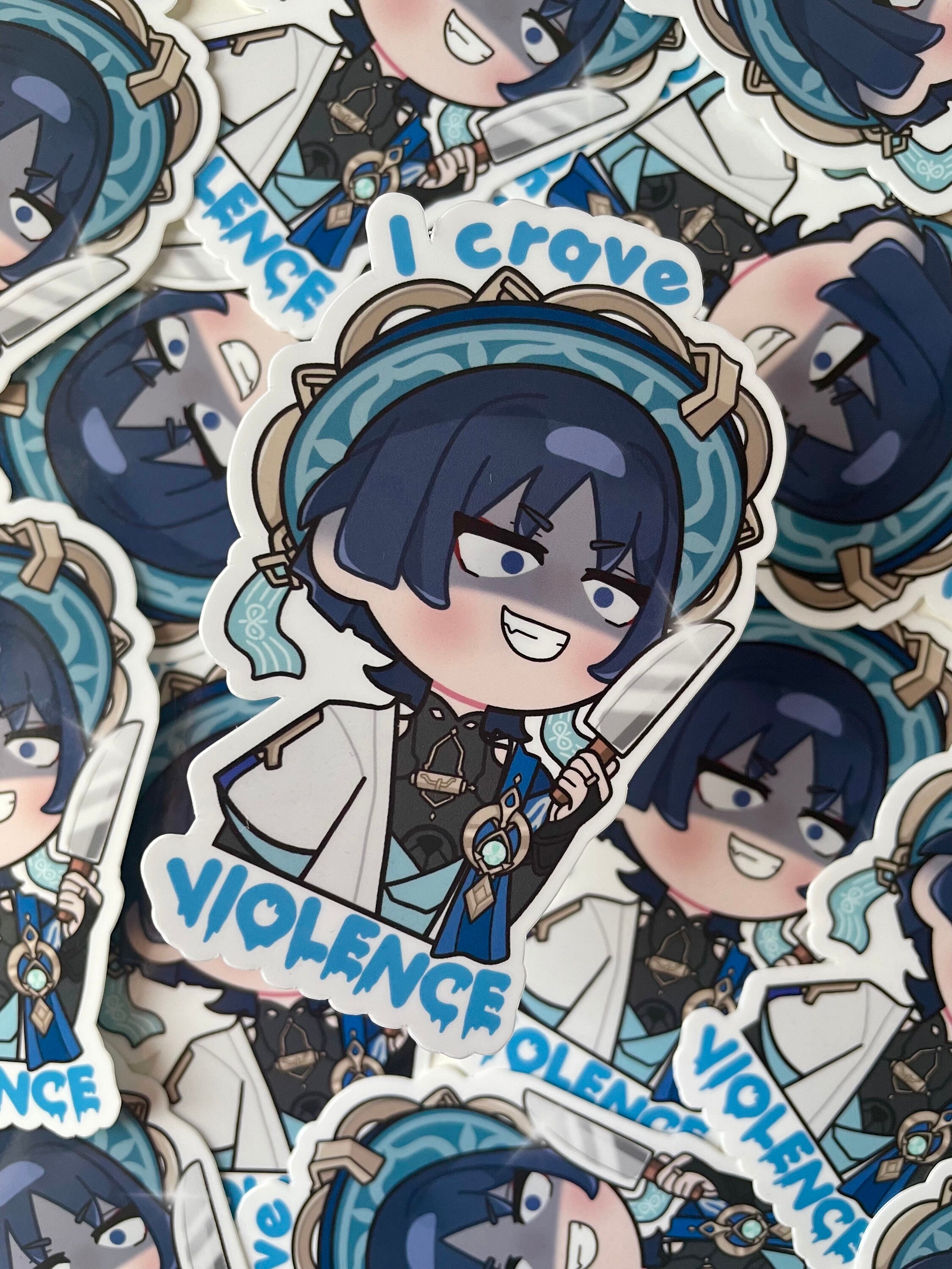 I Crave Violence Scaramouche Wanderer Genshin Sticker / Vinyl - Etsy