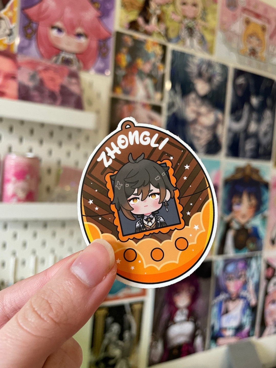 Zhongli Genshin Tamagotchi Sticker / Vinyl Sticker - Etsy