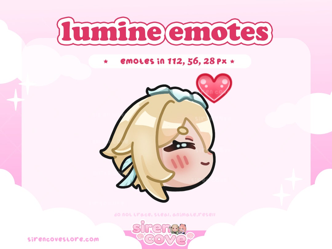 Genshin Impact Lumine Traveler Heart Emotes for Twitch - Etsy