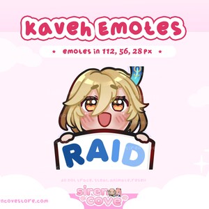 Kaveh Big Emote Pack Genshin Impact for Twitch, Discord and Youtube ...