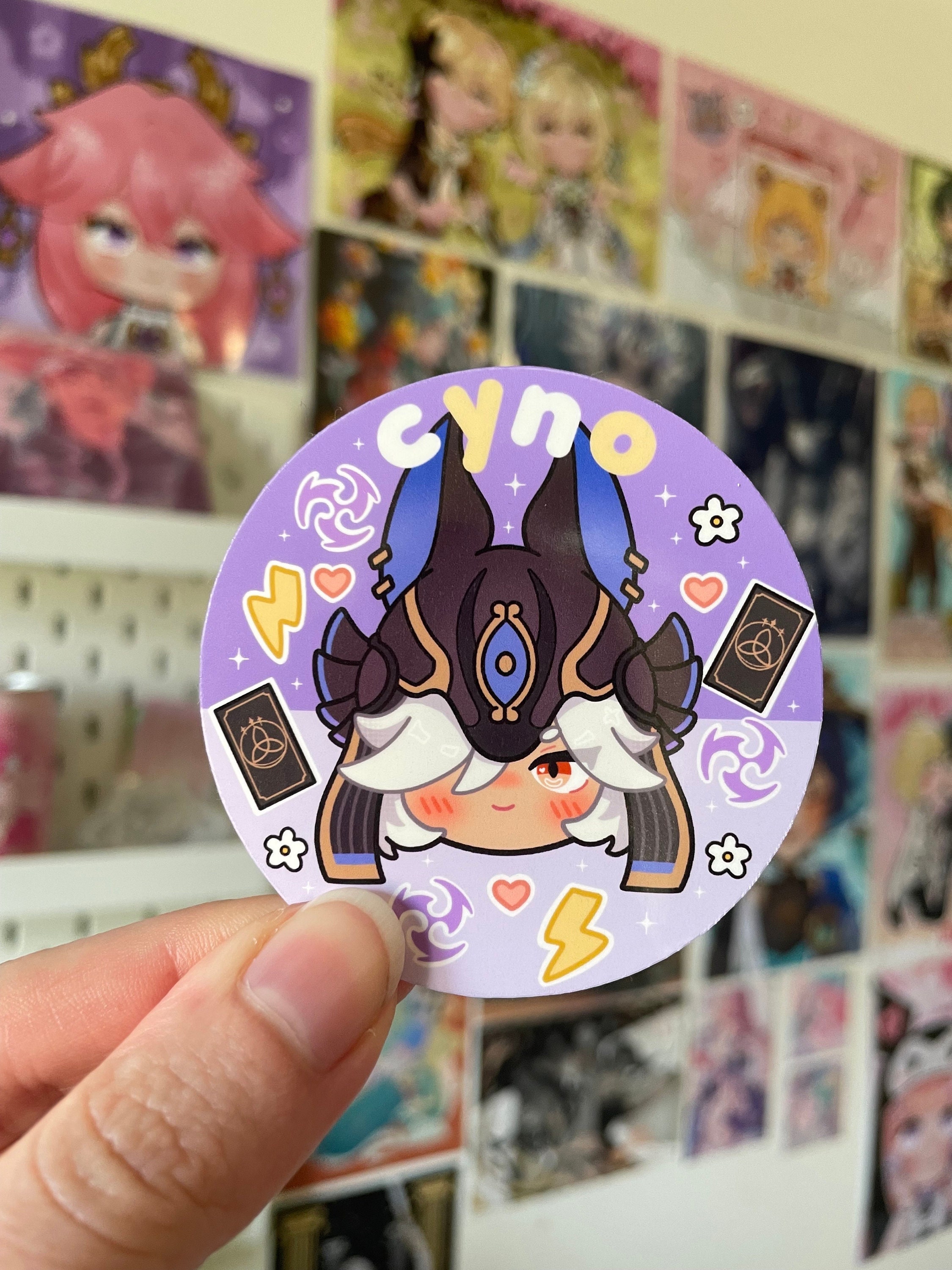 Cyno Genshin Round Sticker / Vinyl Sticker - Etsy