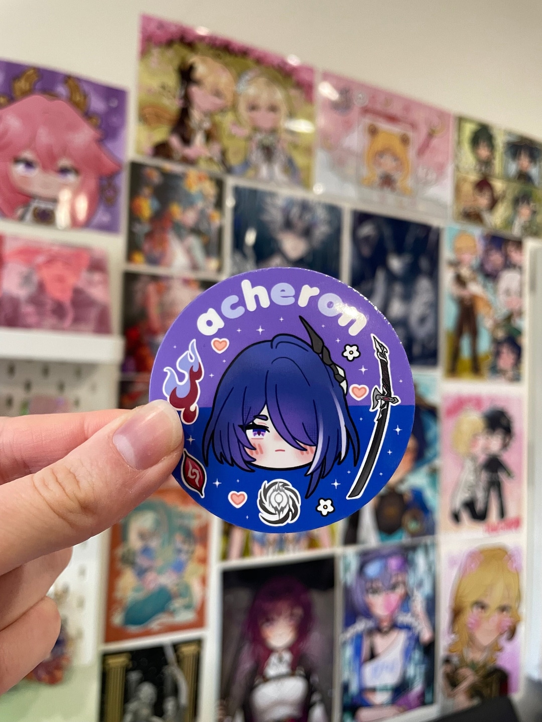 Acheron Honkai Star Rail Round Sticker / Vinyl Sticker - Etsy