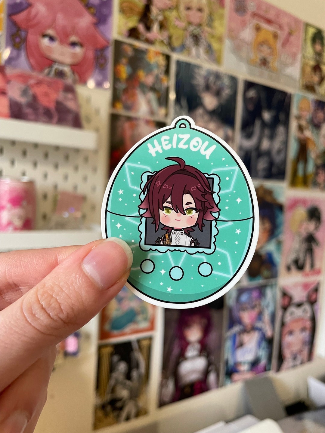 Heizou Genshin Tamagotchi Sticker / Vinyl Sticker - Etsy