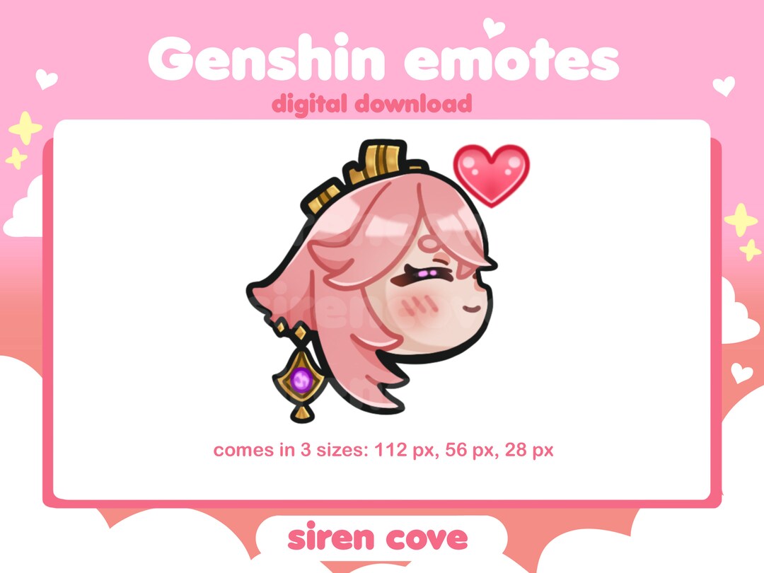 Genshin Impact Yae Miko Heart Emotes for Twitch Discord and - Etsy