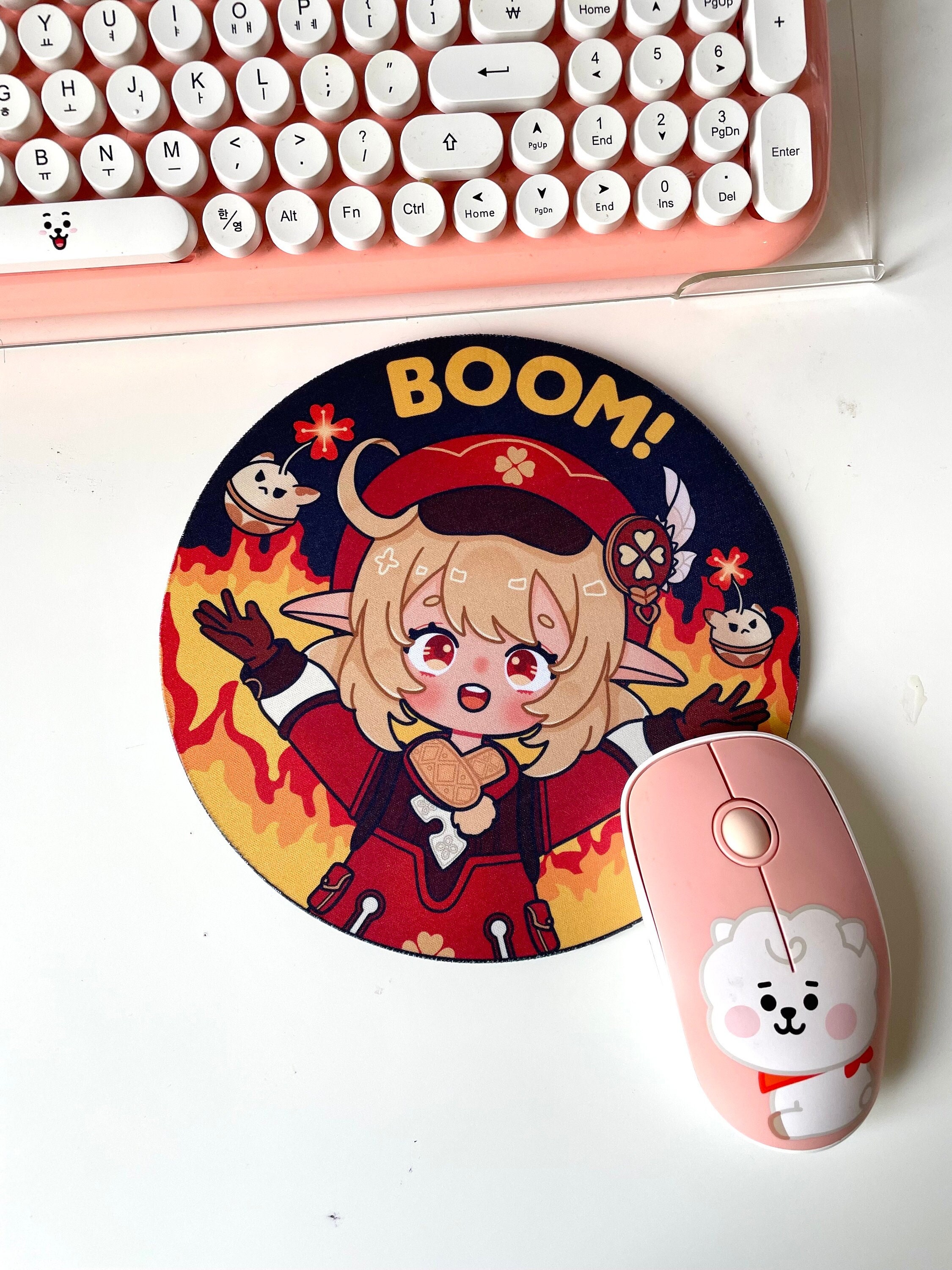 BOOM Mousepad Round Genshin Impact Mouse Mat - Etsy
