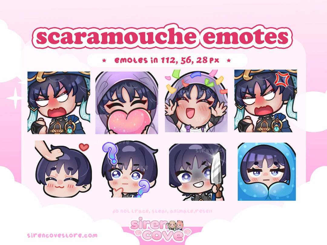 Scaramouche Big Emote Pack Genshin Impact for Twitch Discord - Etsy