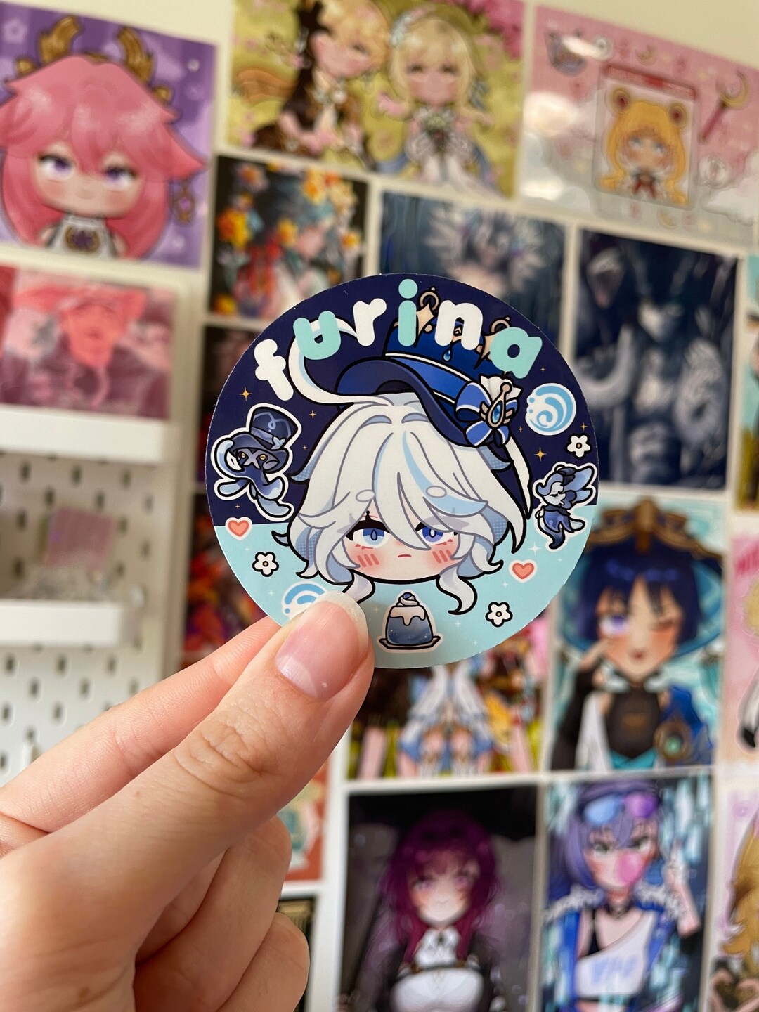 Furina Genshin Round Sticker / Vinyl Sticker - Etsy