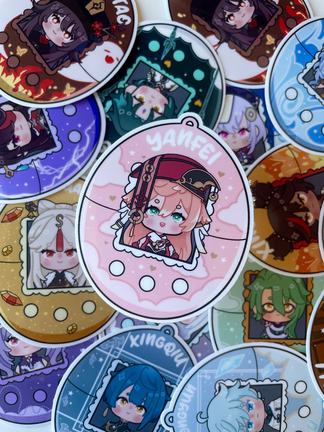 Liyue Tamagotchi Stickers / Genshin Impact, Cute Stickers, Chibi, Vinyl ...