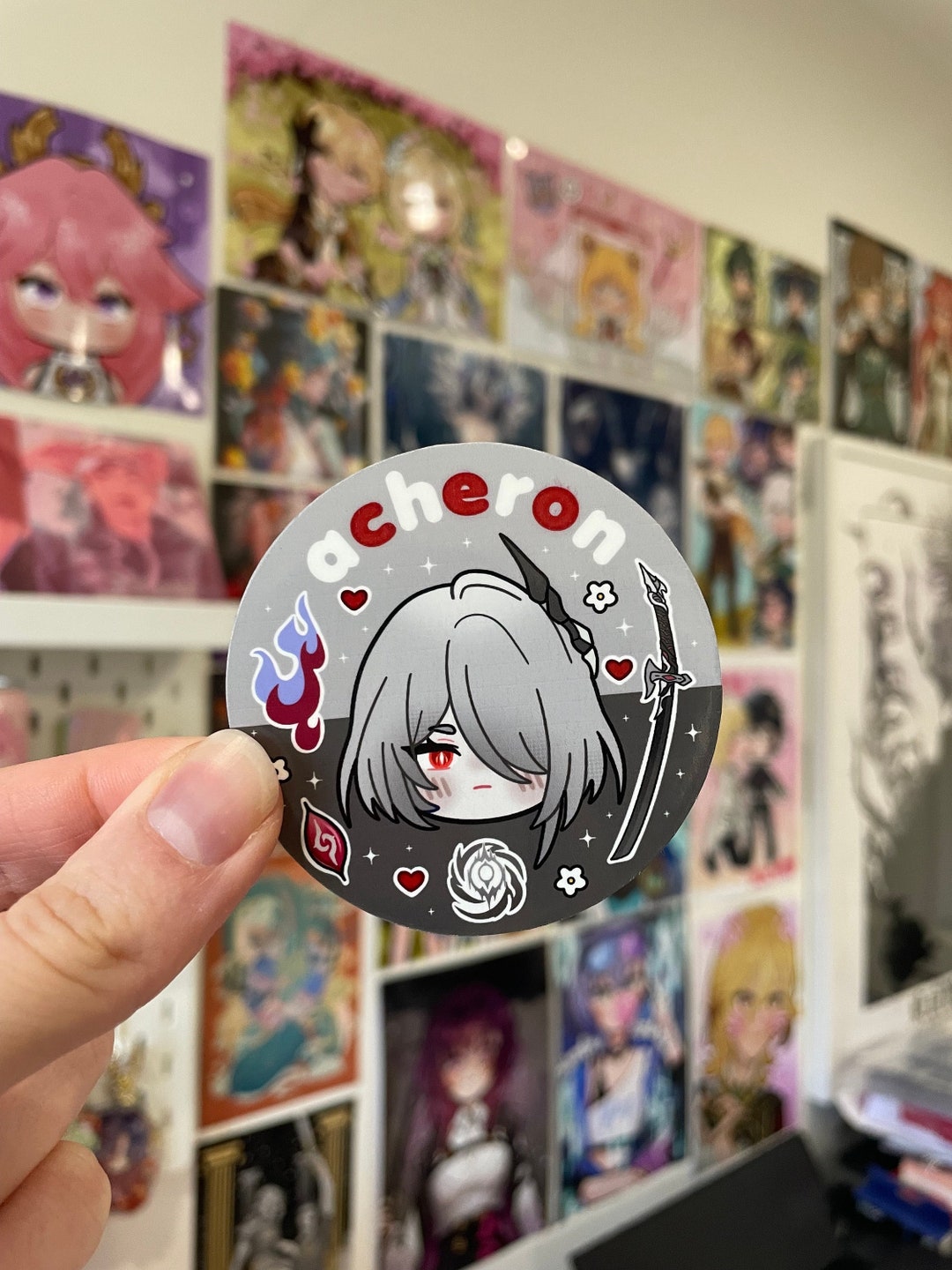 Acheron Honkai Star Rail Round Sticker / Vinyl Sticker - Etsy
