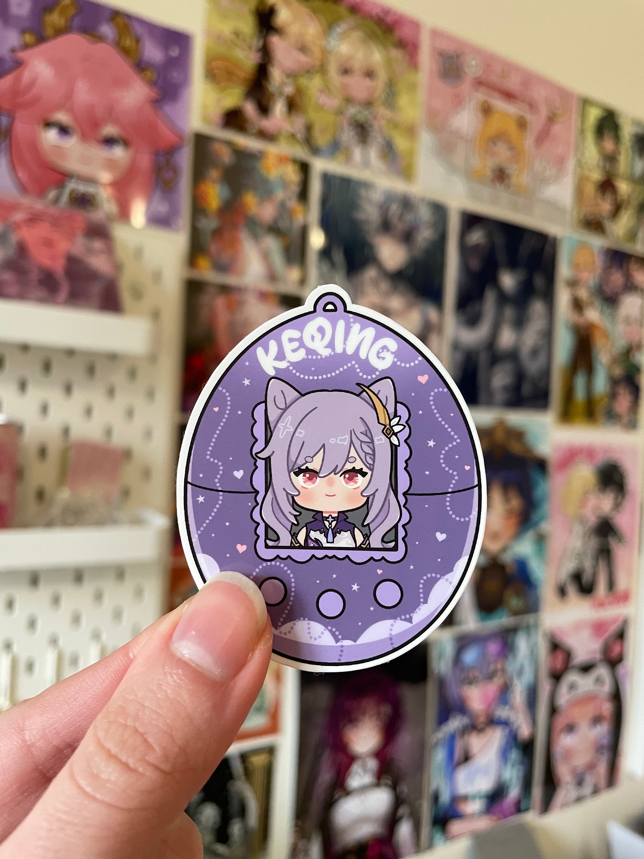 Keqing Genshin Tamagotchi Sticker / Vinyl Sticker - Etsy