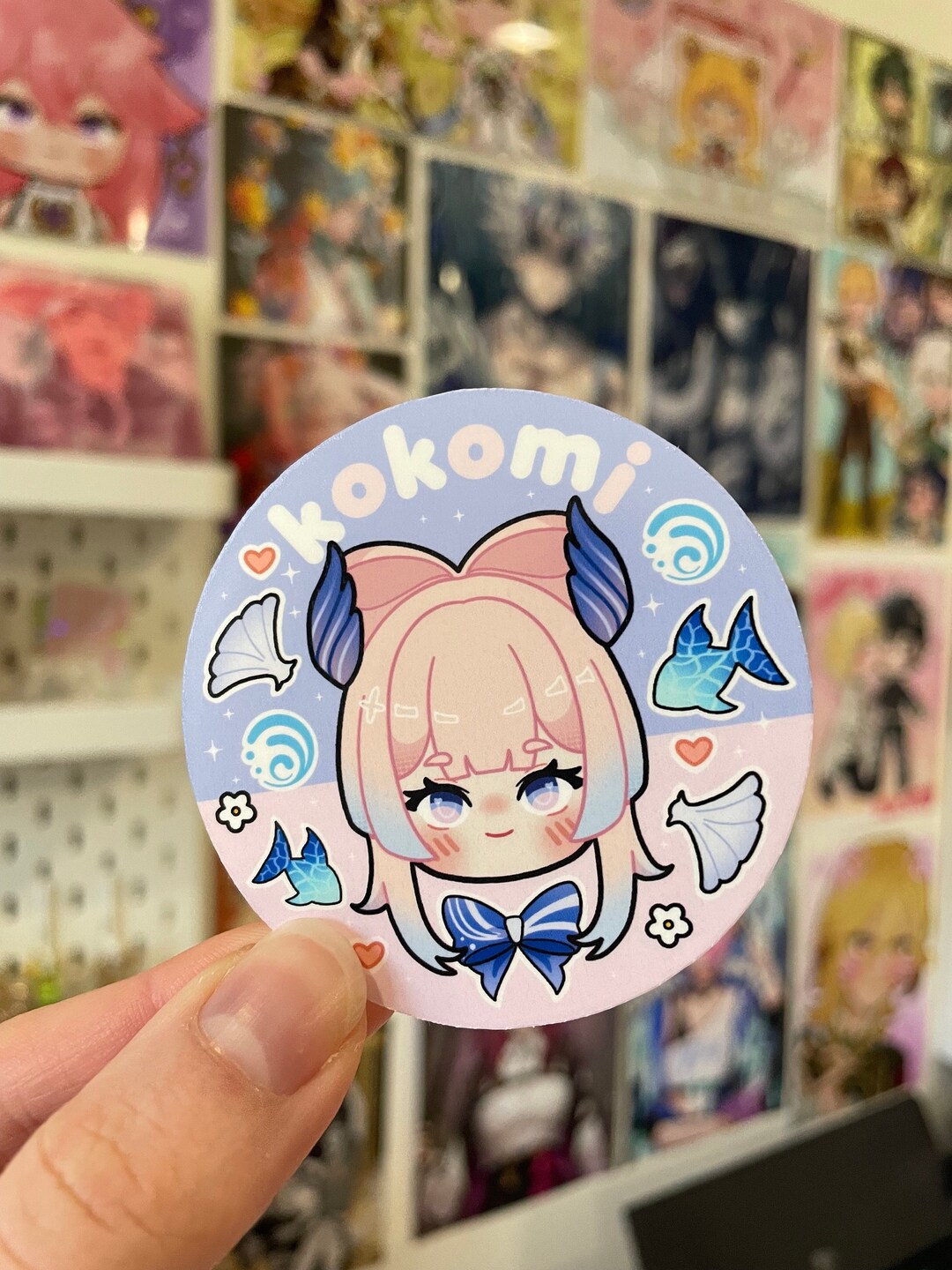 Kokomi Genshin Round Sticker / Vinyl Sticker - Etsy