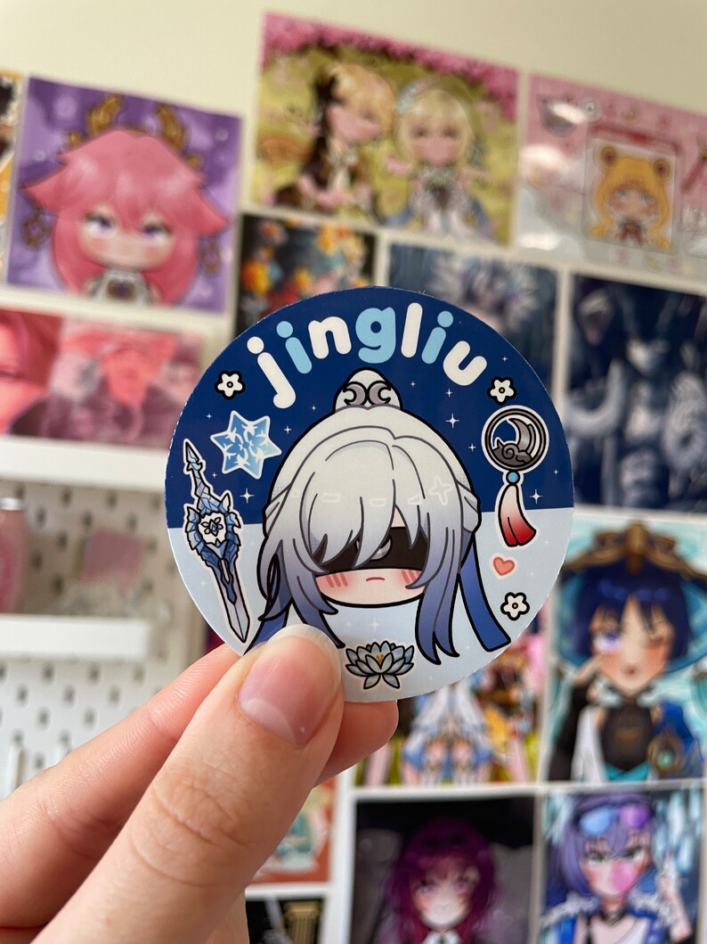Jingliu (mask) Honkai Star Rail Round Sticker / Vinyl Sticker - Etsy