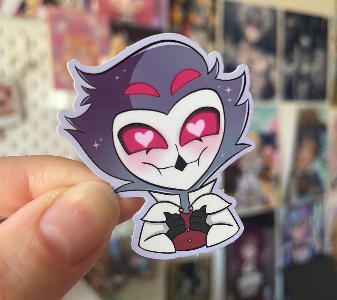 Stolas Heart Eyes Sticker | Helluva Boss - Etsy