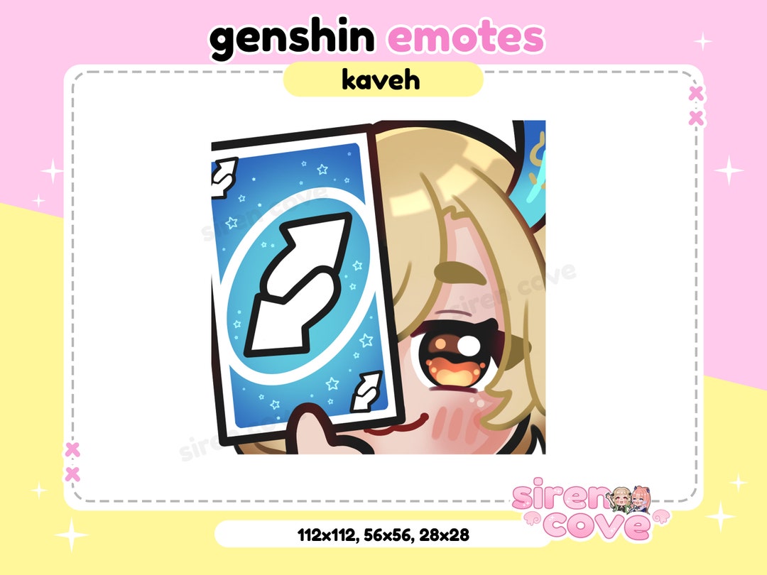 Kaveh Uno Reverse Emotes Genshin Impact for Twitch, Discord and Youtube ...