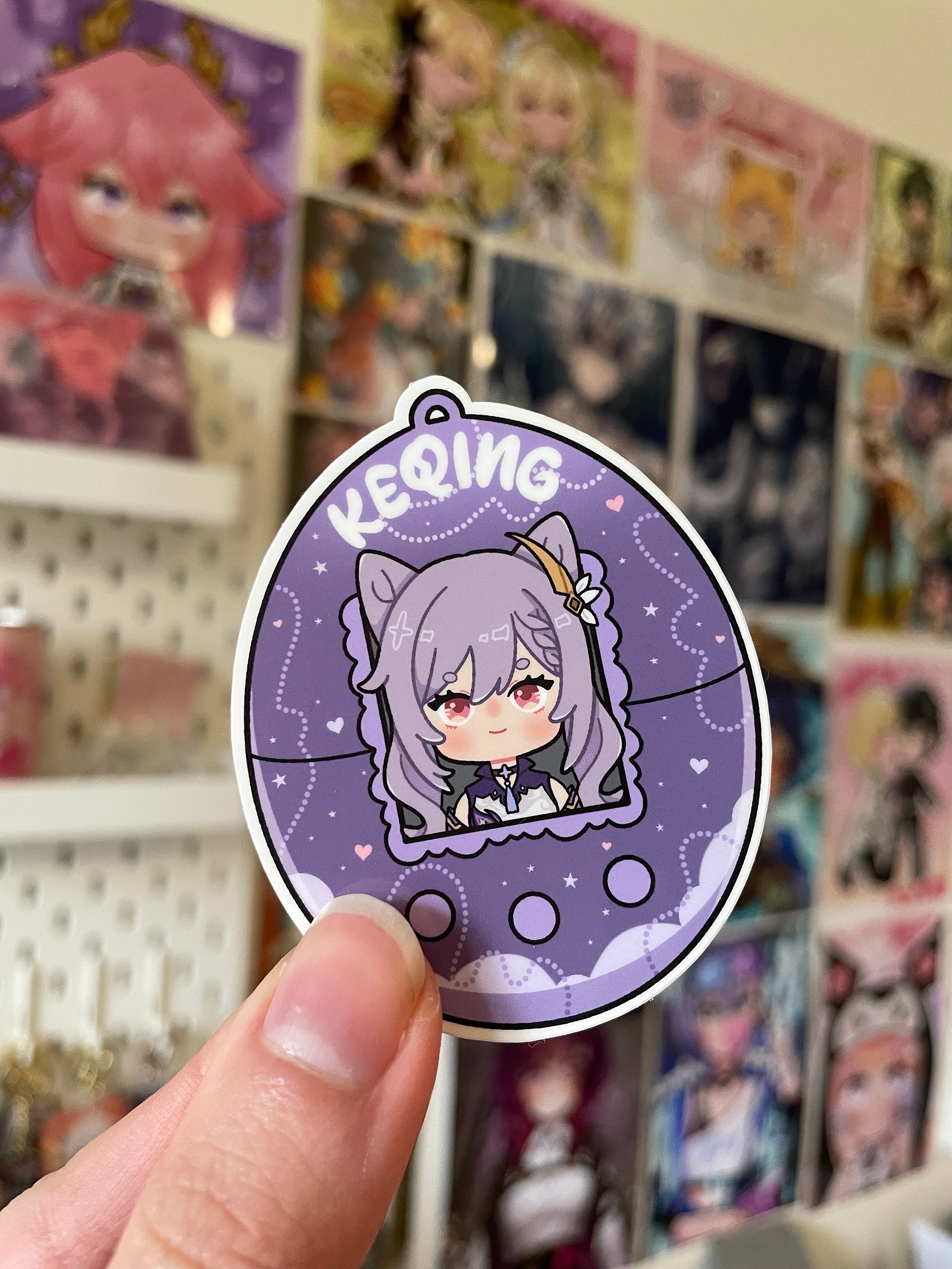 Keqing Genshin Tamagotchi Sticker / Vinyl Sticker - Etsy