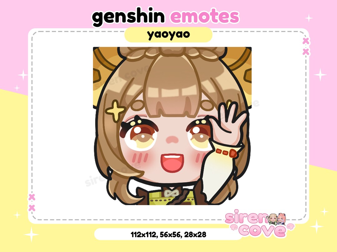 Genshin Impact Yaoyao Wave Emotes for Twitch, Discord and Youtube ...