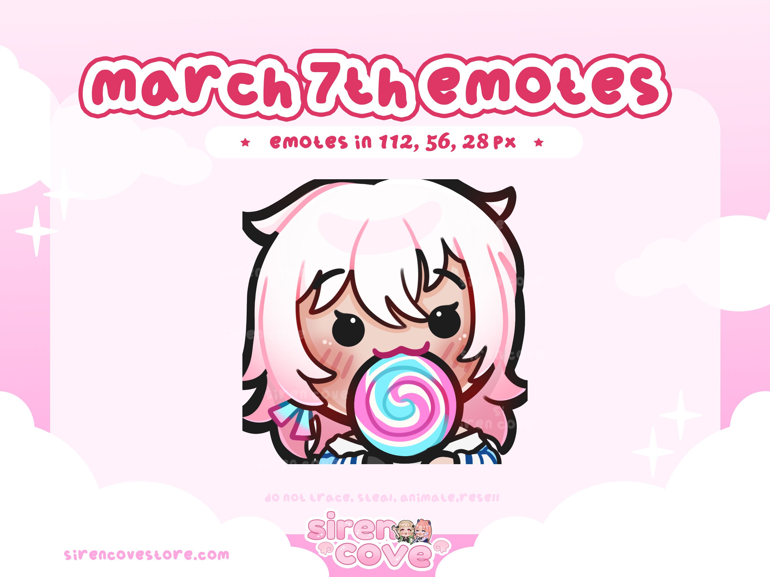 March 7th Lollypop Emote Honkai Star Rail for Twitch Discord - Etsy