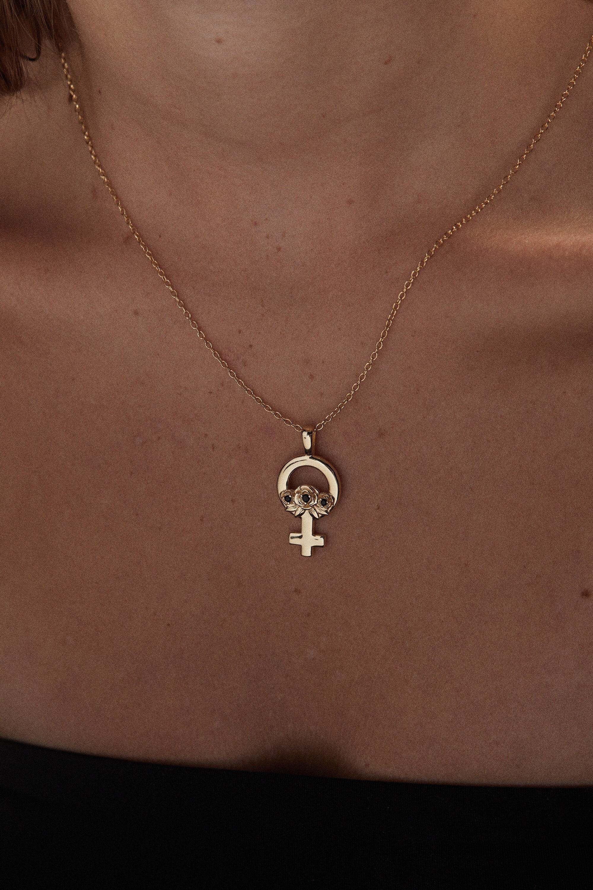 Venus Symbol Necklace, Femininst Necklace, Gender Symbol Necklace ...