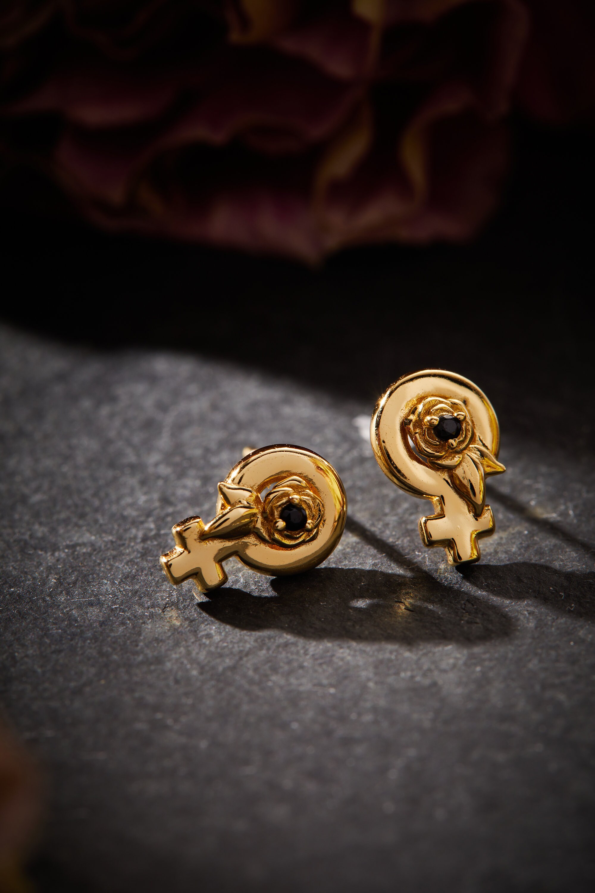 Venus Rose Stud Earrings, Venus Symbol Earrings, Feminist Symbol, Gender Symbol, Goddess Symbol ...