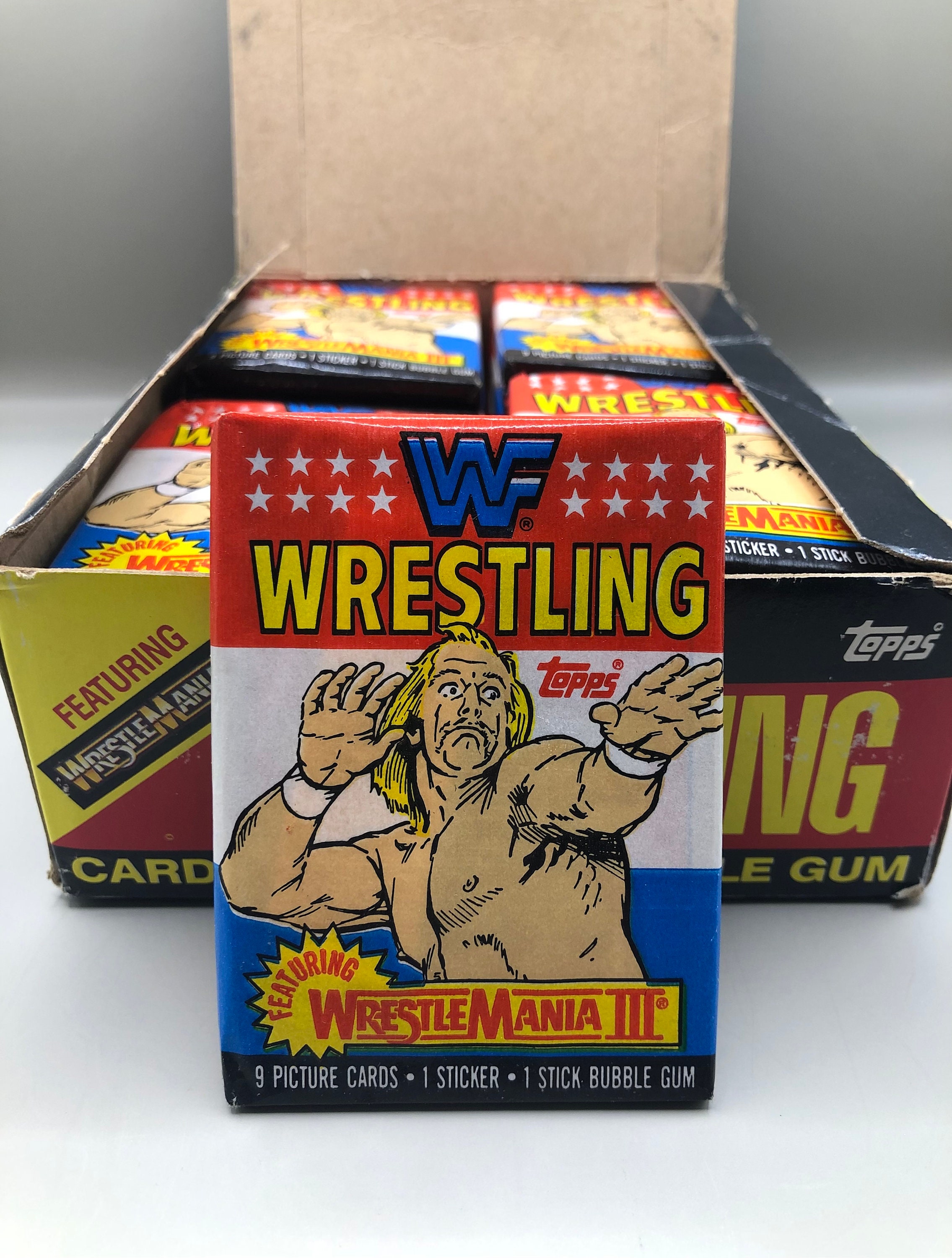 1987 Topps WWF Trading Cards (1) Sealed Pack - WWE Wrestlemania III - Hulk Hogan - Etsy