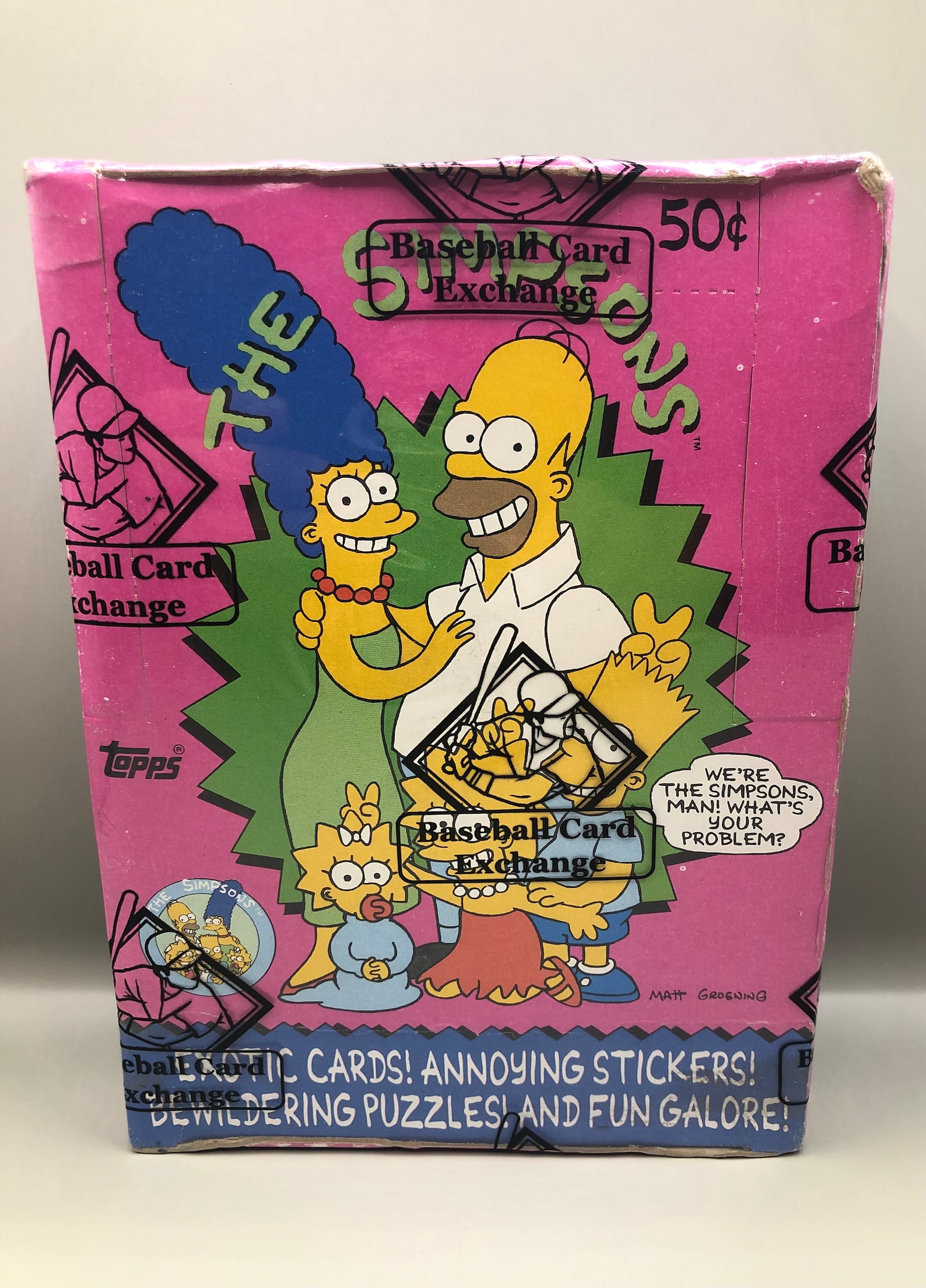 1990 the Simpsons Topps Wax Pack Authentic | Price for 1 Pack - Etsy