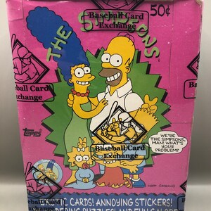 1990 the Simpsons Topps Wax Pack Authentic | Price for 1 Pack - Etsy