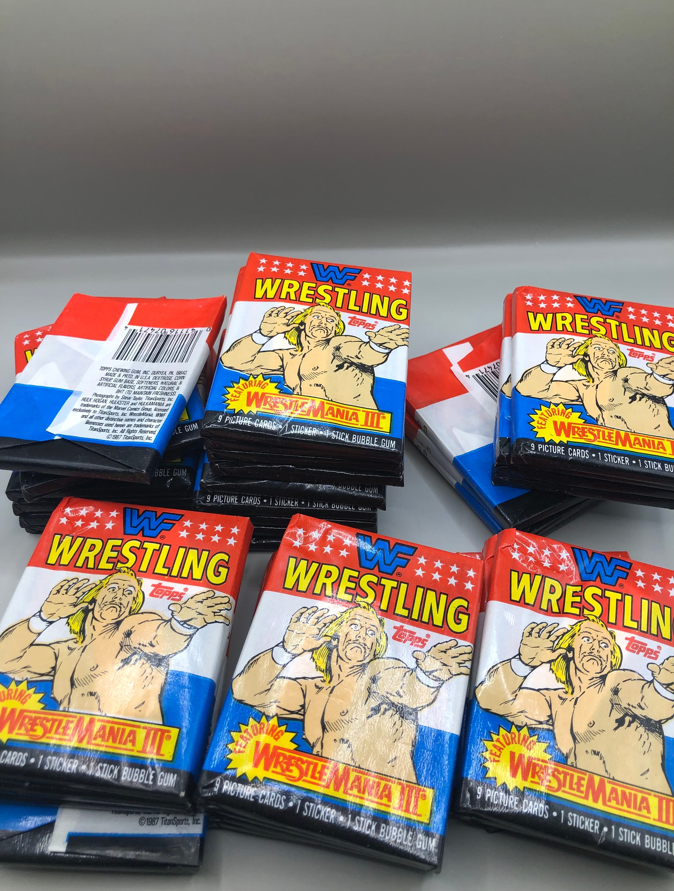 1987 Topps WWF Trading Cards (1) Sealed Pack - WWE Wrestlemania III - Hulk Hogan - Etsy