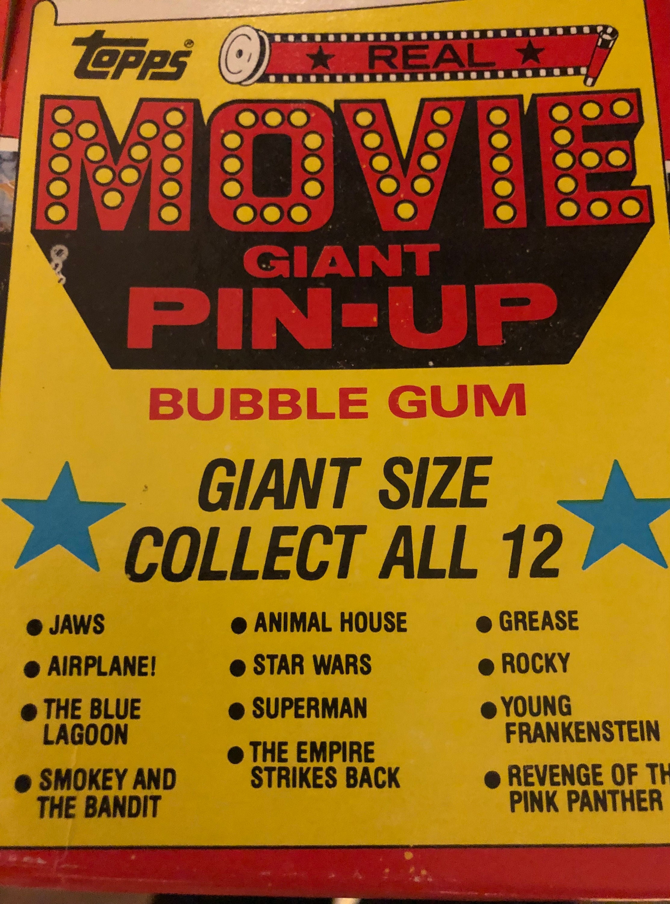Topps 1981 Real Movie Giant Pin-up 1 Unopened Factory Sealed Pack ...