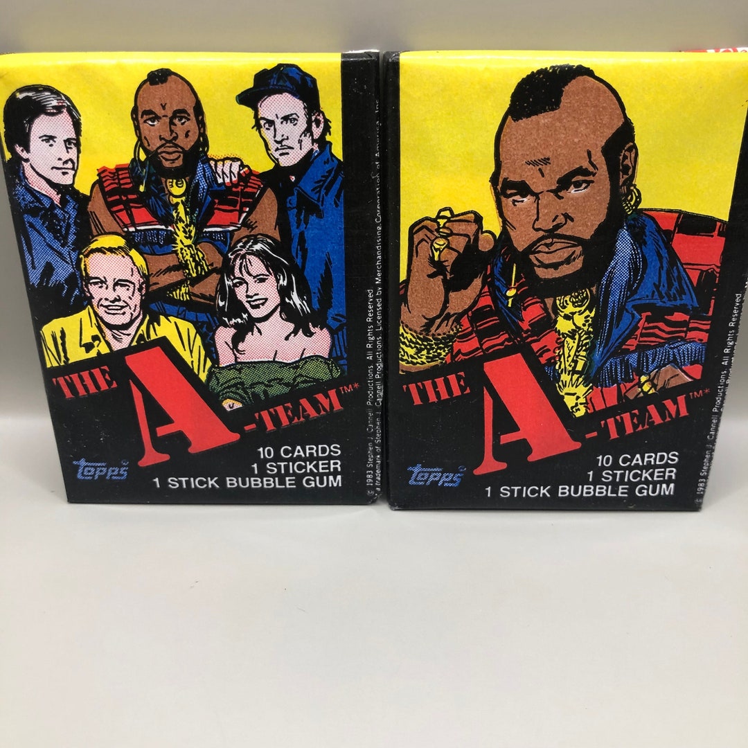 The A-team Vintage Original Trading Cards (2) Sealed Wax Packs 1983 ...