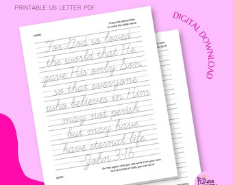 John 3:16 Worksheet - Etsy