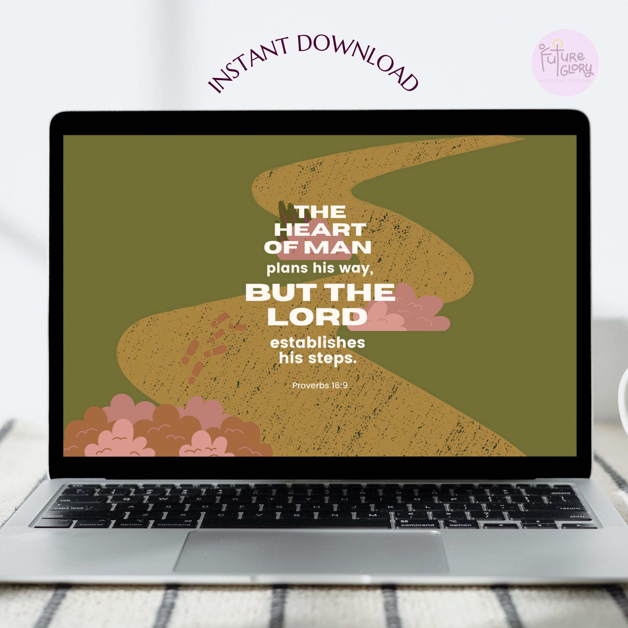 The Heart of Man Plans His Way Proverbs 16:9 Bible Verse Christian New ...