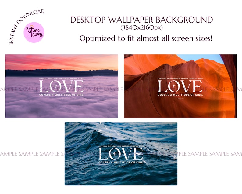 Christian Love Bible Verse Computer Background Valentines Desktop ...