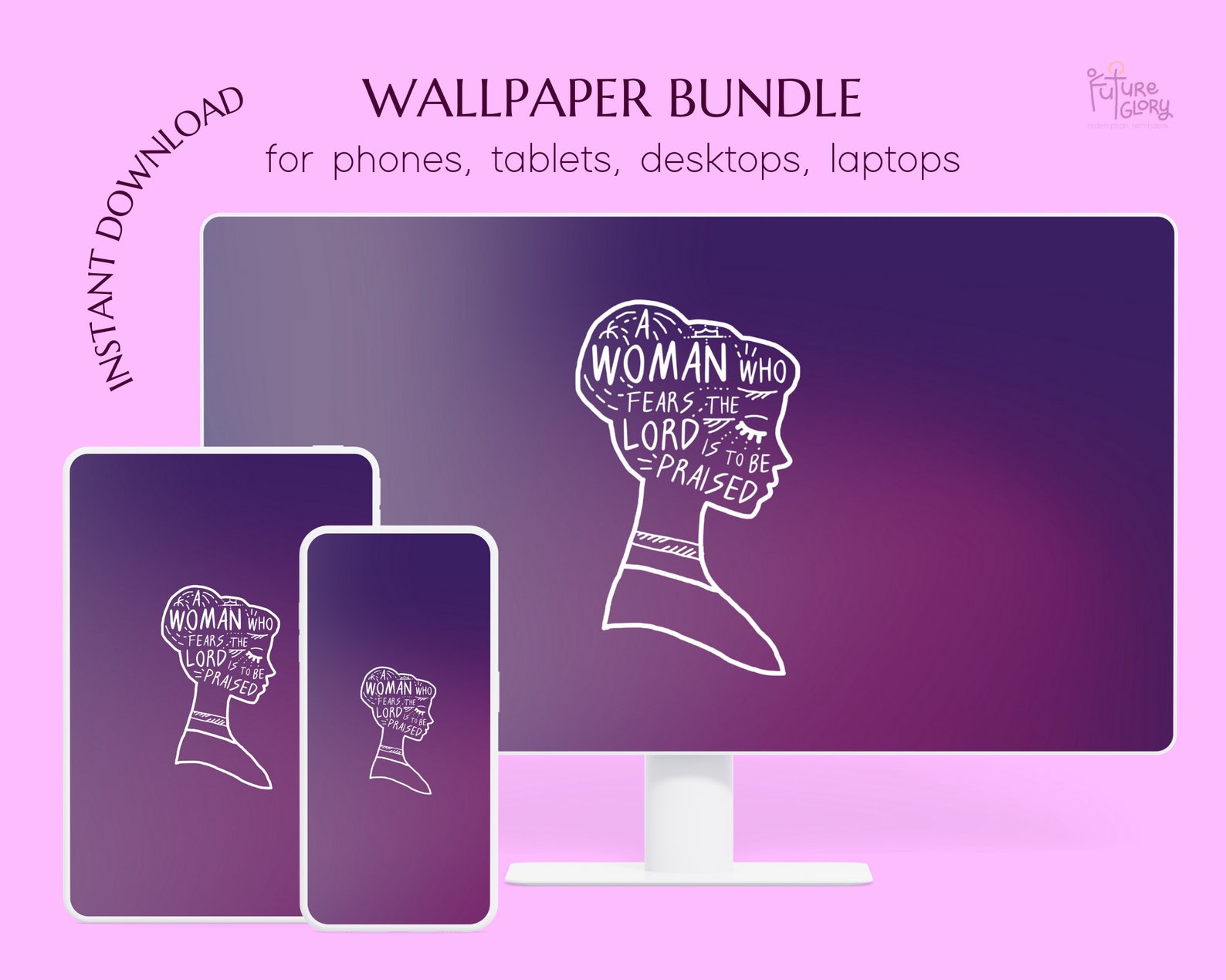 Mother's Day Christian Bible Verse Device Background - Etsy