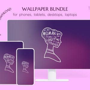 Mother's Day Christian Bible Verse Device Background BUNDLE - Purple ...