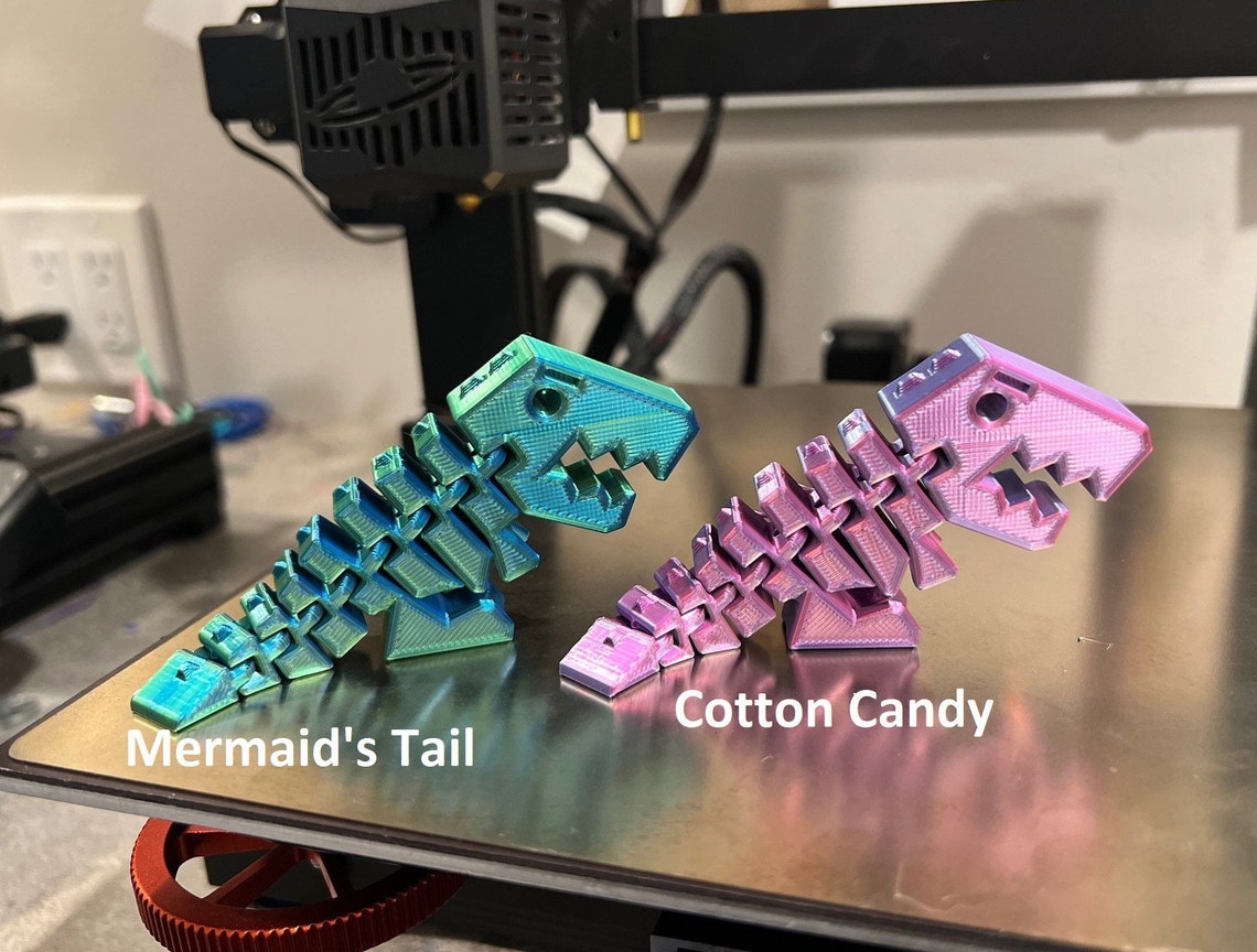 3D Printed Articulated T-rex Dinosaur Fidget Toy Flexi Rex - Etsy