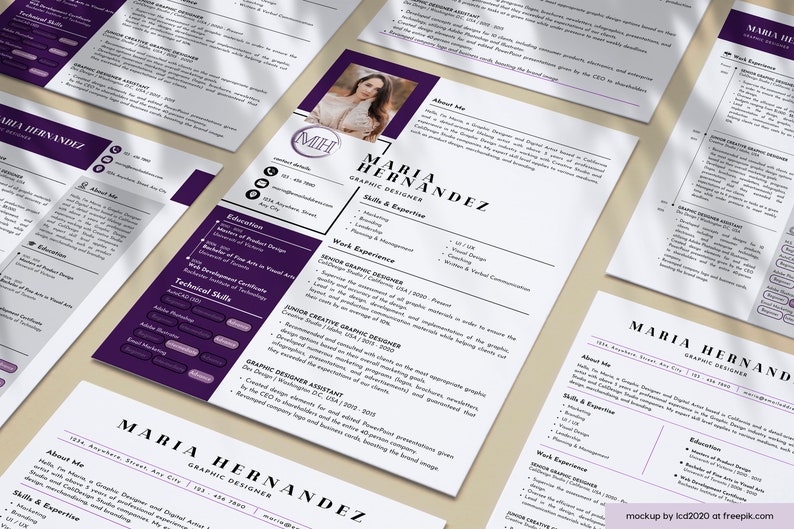 Creative Professional Resume Template 'maria' - Etsy