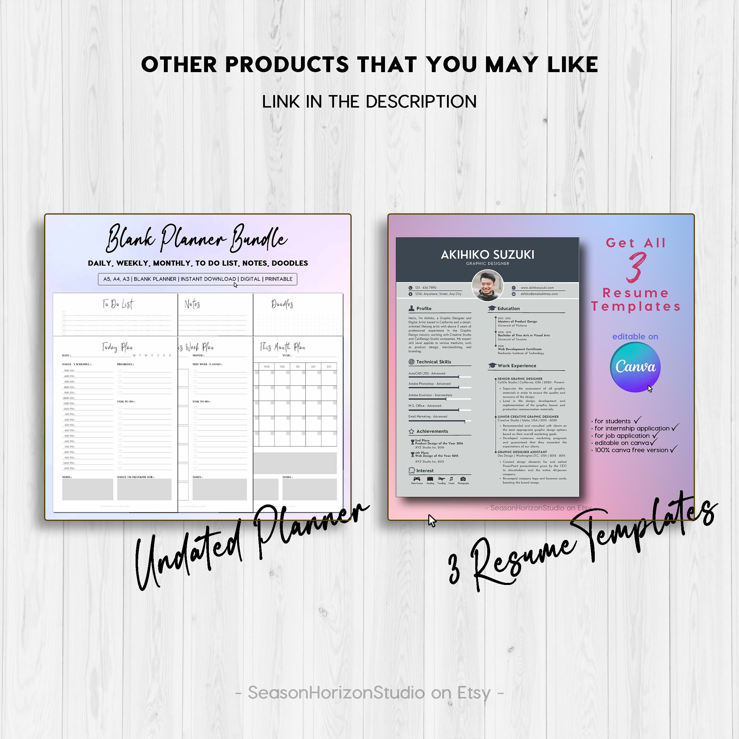 Creative Professional Resume Template 'maria' - Etsy