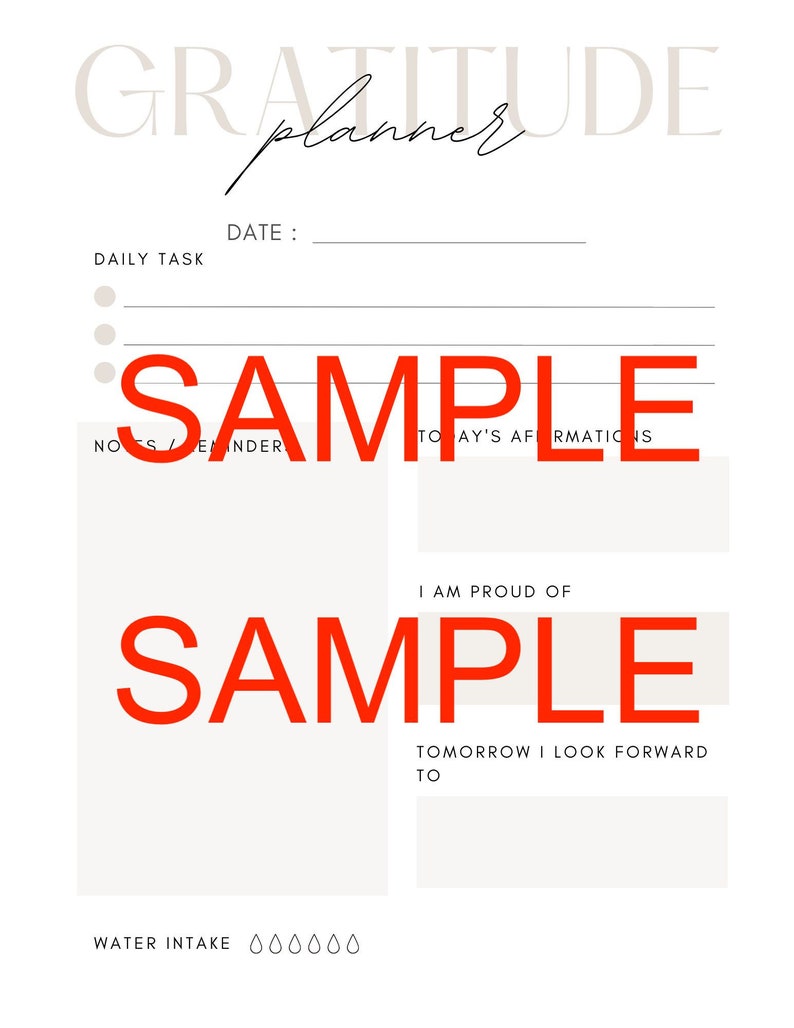 Minimalistic, Printable, Digital File, Planner, Wellness, Schedule ...