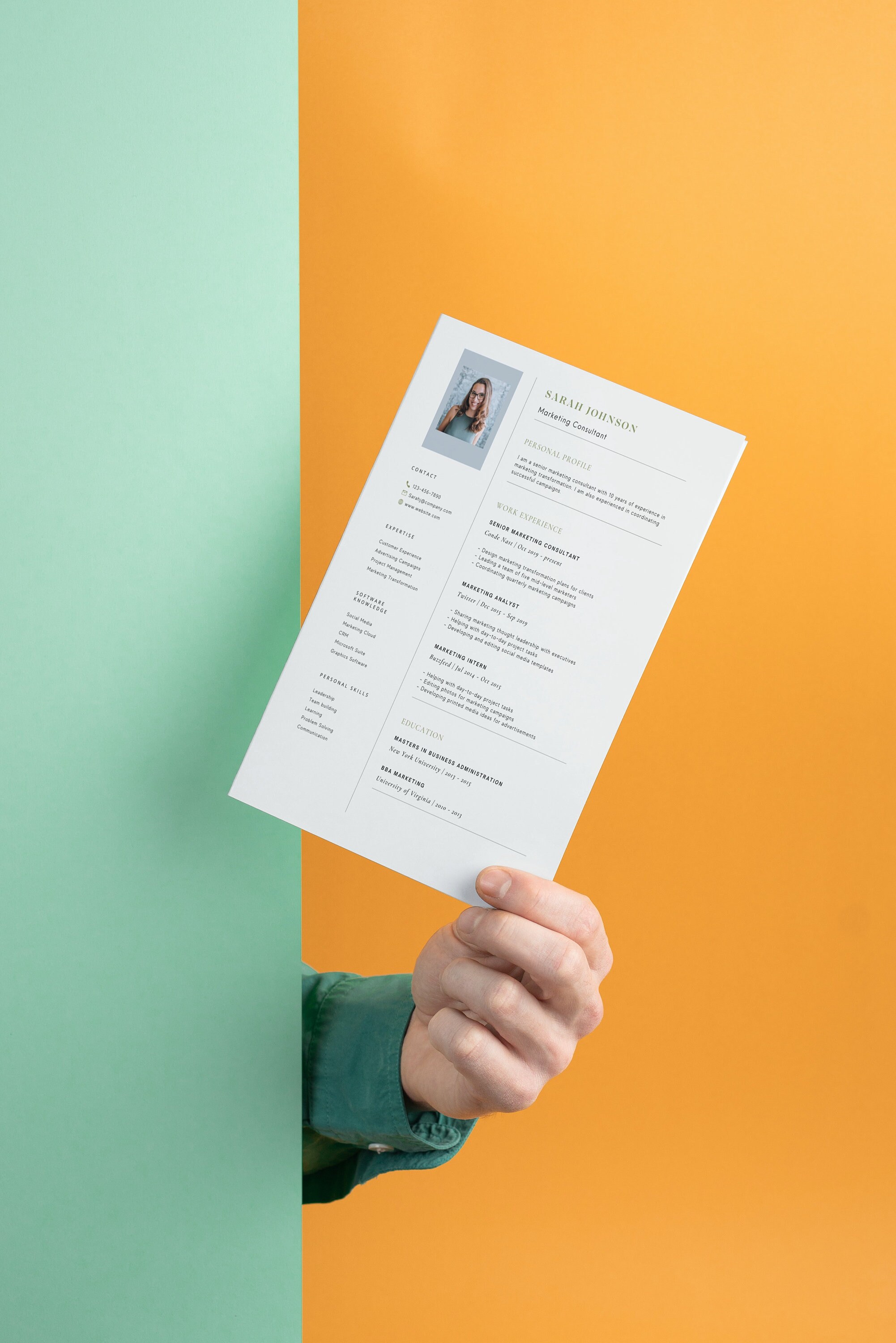 Professional Resume CV Template, Linkedin Banner, Business Card, Cover ...