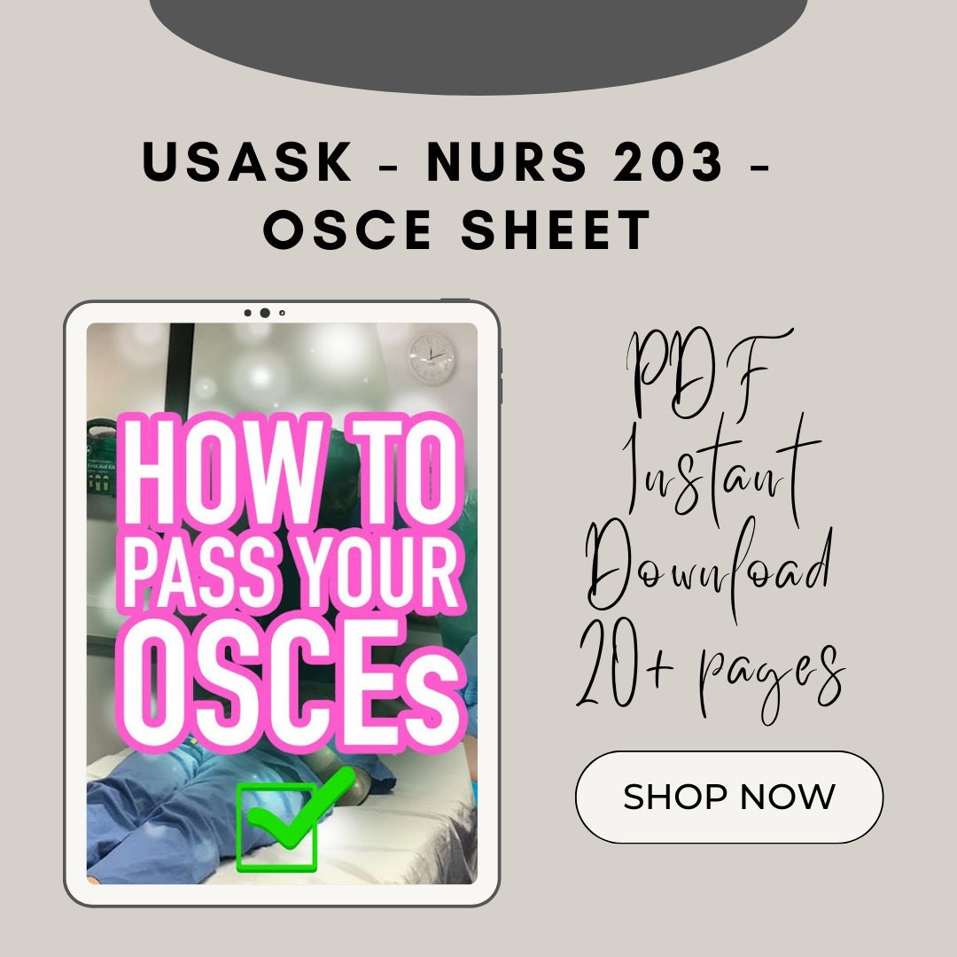OSCE 203 Usask Prep Bundle - Etsy