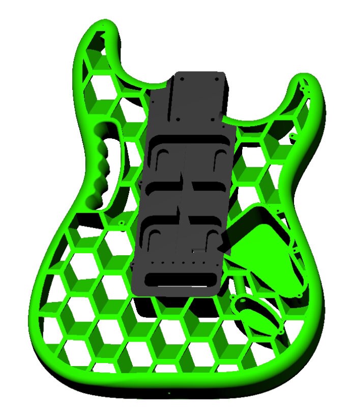 Custom 3D Printed Honeycomb Stratocaster Body - Etsy